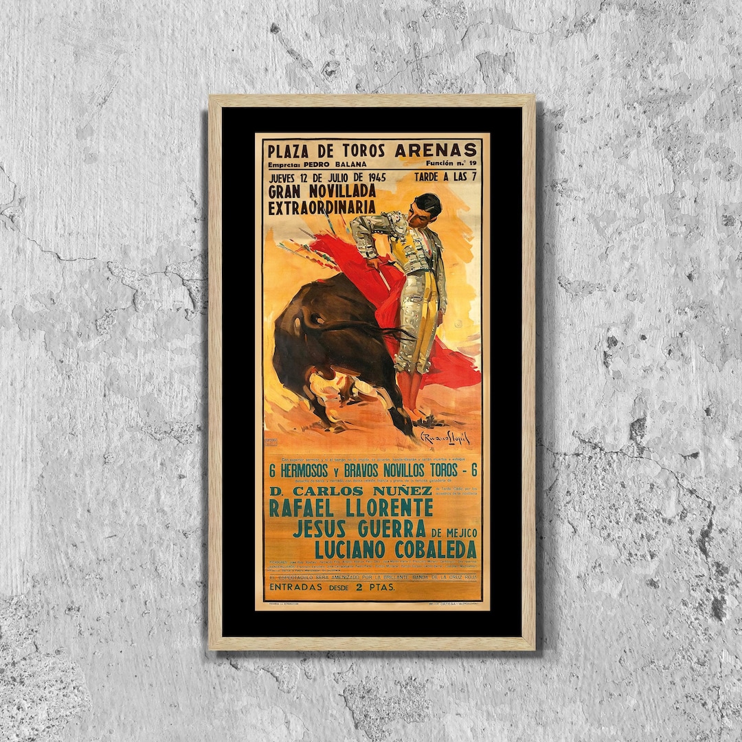Plaza De Toros Arenas Bullfighting Vintage Fine Art Print Poster ...