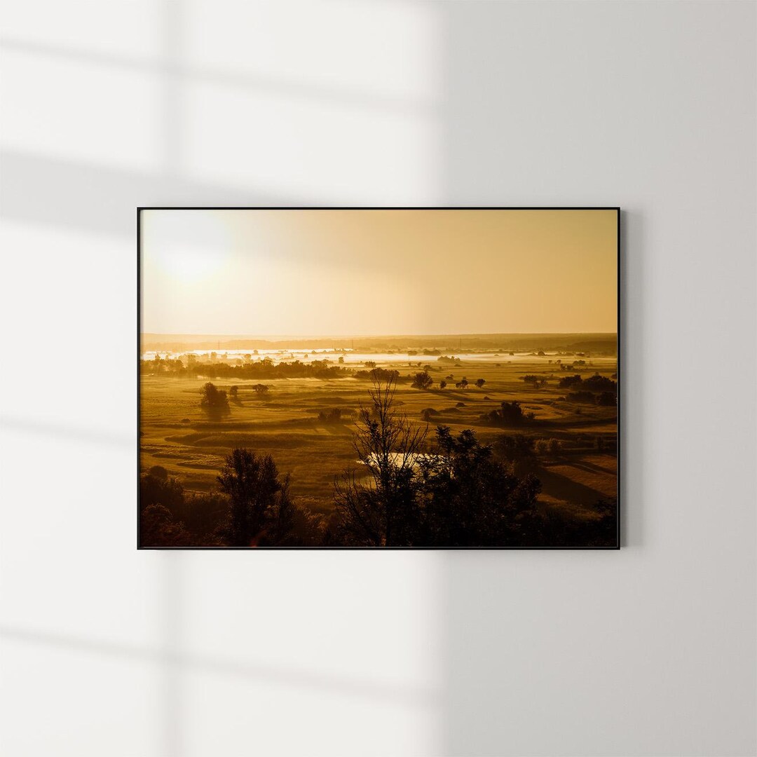 Dawn in the Field Peace Wall Art, Cozy Decor for Home, Fields at Dawn ...