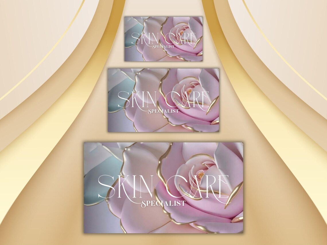 Skin Care Business Cards. Printable Canva Template. Fully Customizable ...