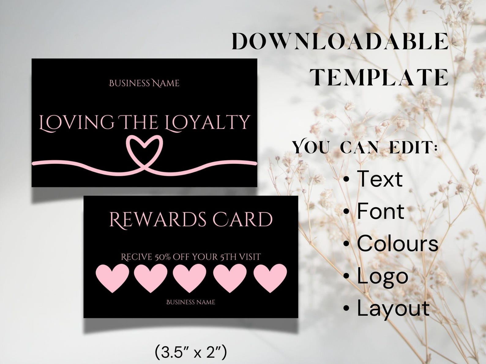 Esthetician Loyalty Card. Customizable & Printable Canva Template. Lash ...