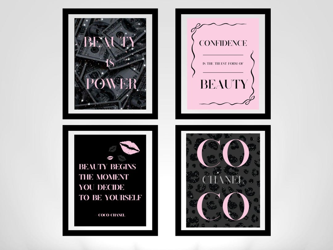 4 Piece Designer Aesthetic Wall Art. Printable Wall Art Posters ...