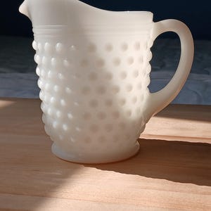 Vintage Fire King Hobnail Milk Glass Pitcher: 1960s Barware - Etsy