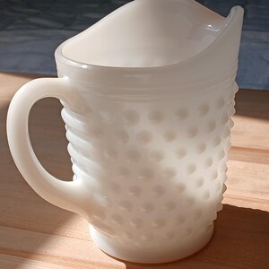 Vintage Fire King Hobnail Milk Glass Pitcher: 1960s Barware - Etsy