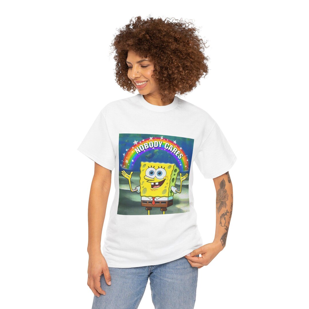 Spongebob Humor Tee, Fun Graphic Shirt, Funny Unisex Cotton T-shirt ...