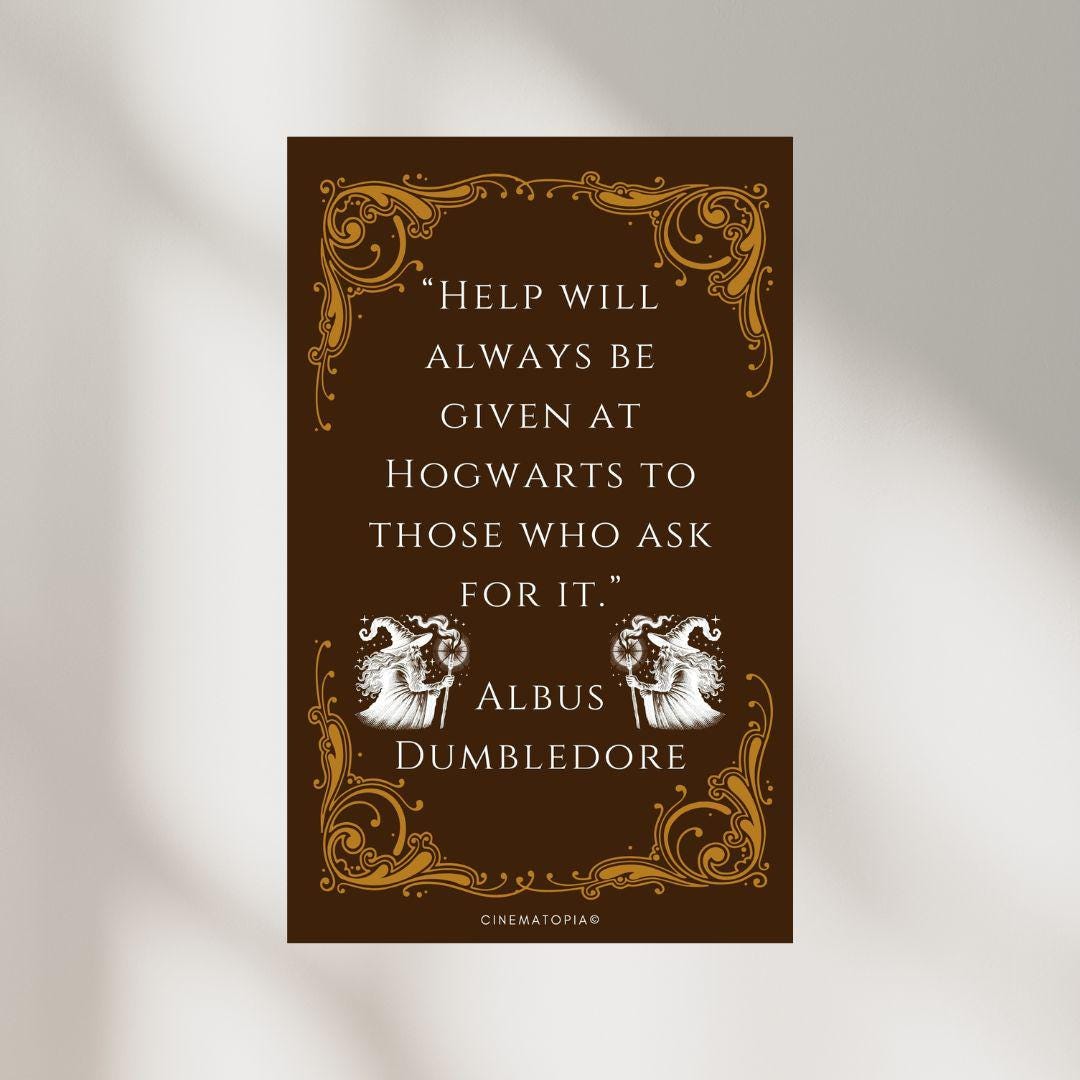 Harry Potter Inspired PRINTABLE Wall Art Help Will Always Be Given - Etsy