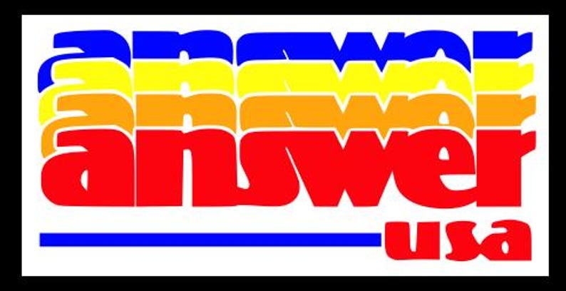 Answer USA Reproduction Decal, Old School Vintage Motocross - Etsy