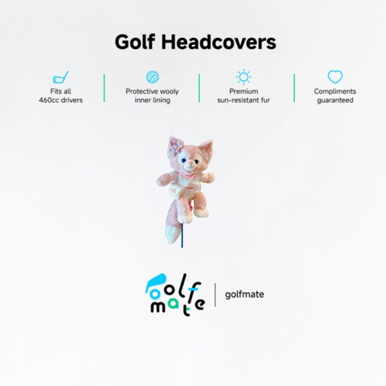 Pink Bunny Golf Club Headcover Inspired by Stellalou Adorable Plush ...
