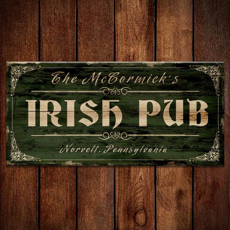 Large Wooden Sign, Irish Pub Sign, Irish, Sign, Gift, Realtor Gift ...