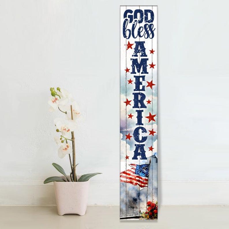 USA Decoration: Patriotic Porch Leaner for 4th of July, Outdoor Home ...