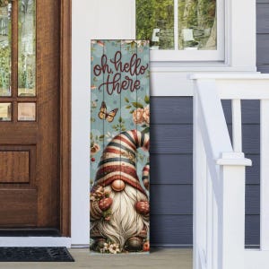 Rustic "oh Hello There" 10x36 Vertical Wooden Porch Sign Collection ...