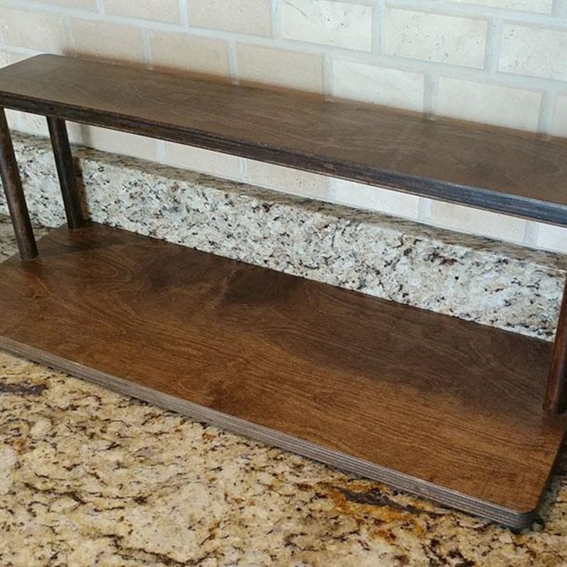Two Tier Walnut Shelf - Etsy