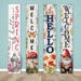 Welcome Leaner - Spring Porch Decor, Vertical Wood Leaner for Home ...