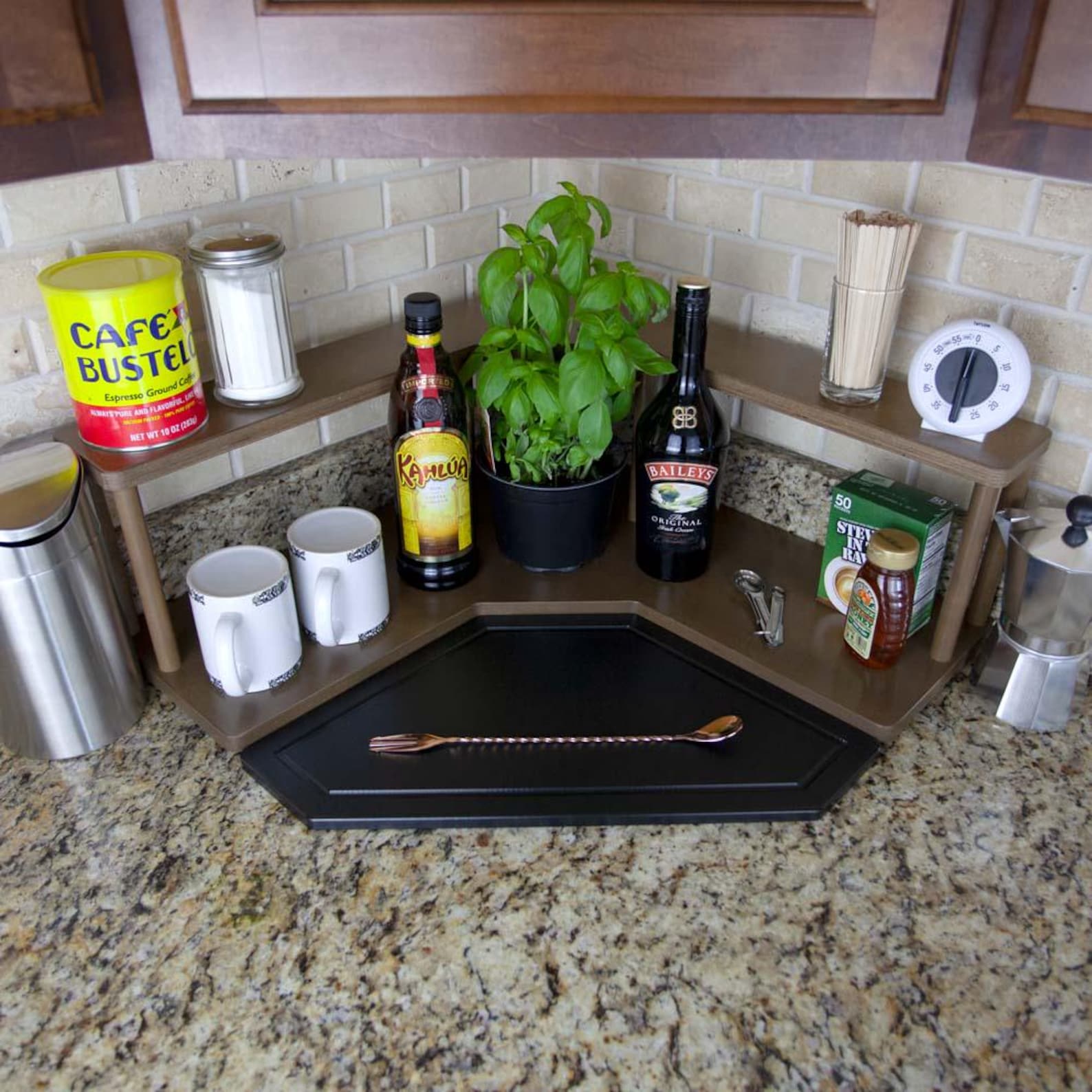 Baltic Birch Corner Shelf – 2-tier Kitchen Counter Organizer - Etsy