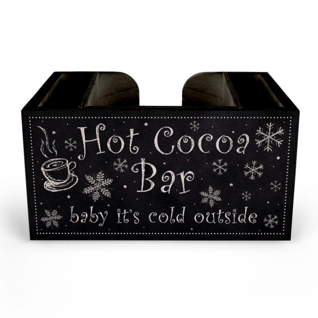 Hot Cocoa, Caddy, Napkin Caddy, Kitchen Organizer, Holiday, Gift ...