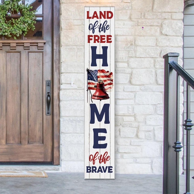 USA Decoration: Patriotic Porch Leaner for 4th of July, Outdoor Home ...