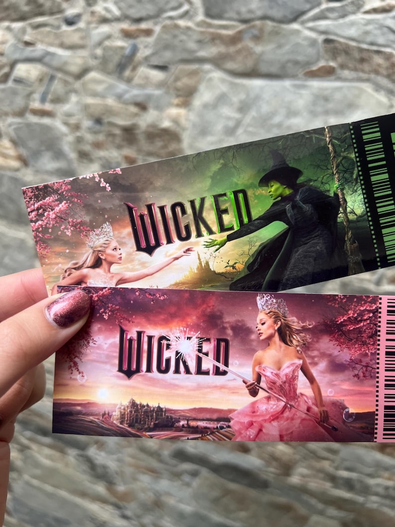 PHYSICAL Custom WICKED Laminated Cinema Ticket - Etsy
