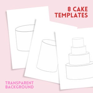 Cake Sketch Template, Procreate Template or Printable Template, Cake ...
