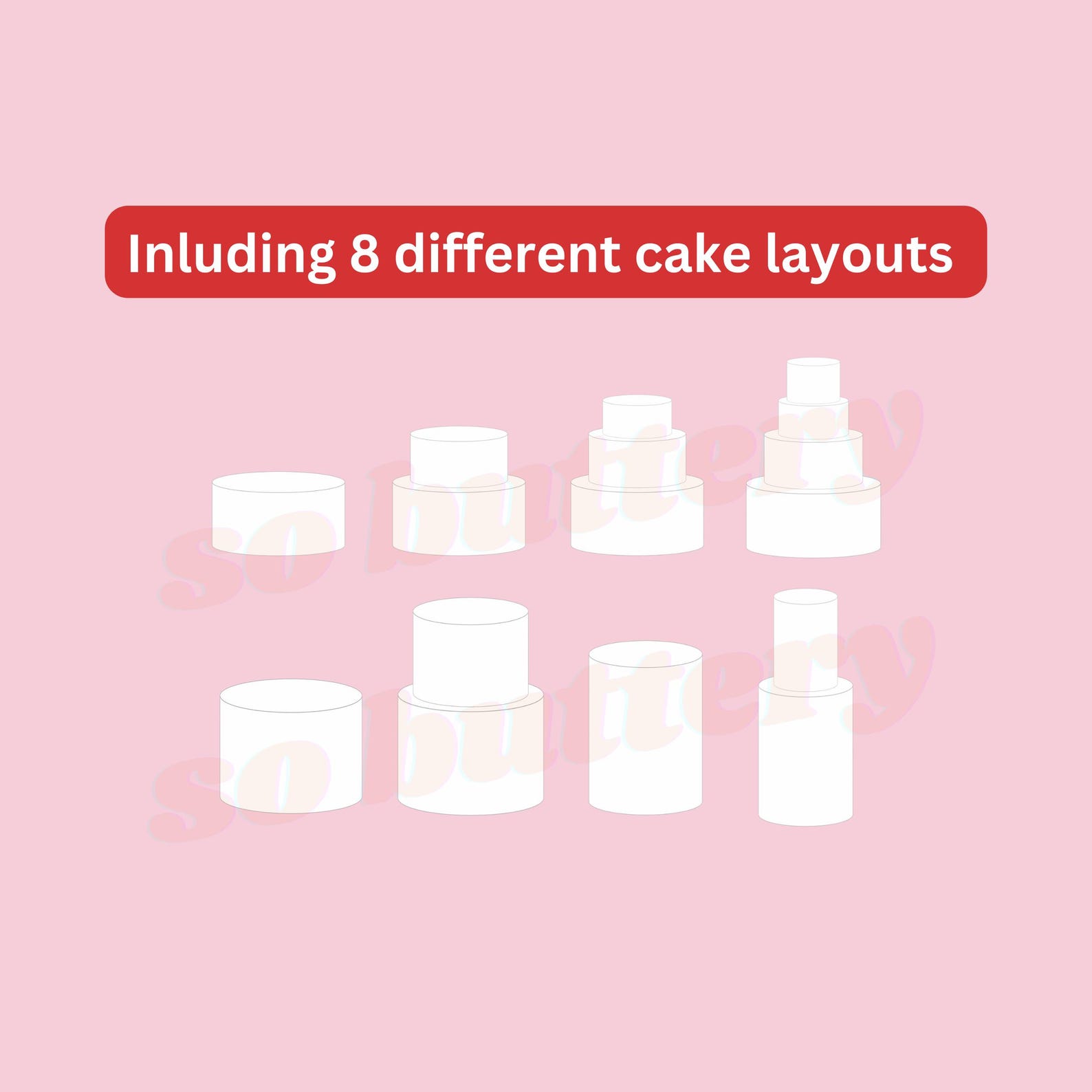 Cake Sketch Template, Procreate Template or Printable Template, Cake ...