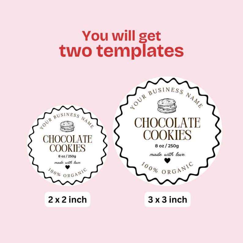 Editable Cottage Food Label, Printable Bakery Ingredient Labels, Small ...