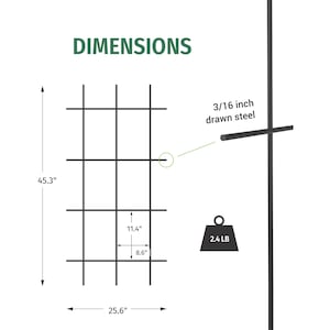 Metal Garden Trellis for Climbing Plants – Wall Trellis – Black/white ...