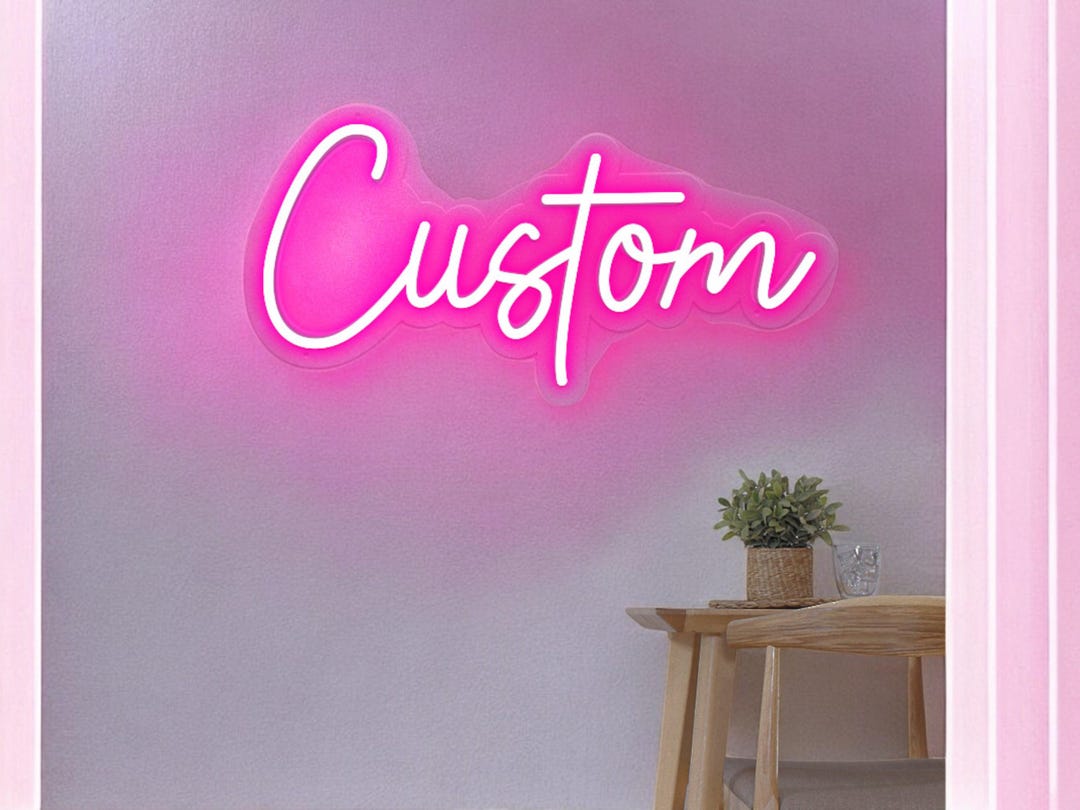 Custom Name LED Neon Sign Personalized Neon Light, Birthday & Wedding ...