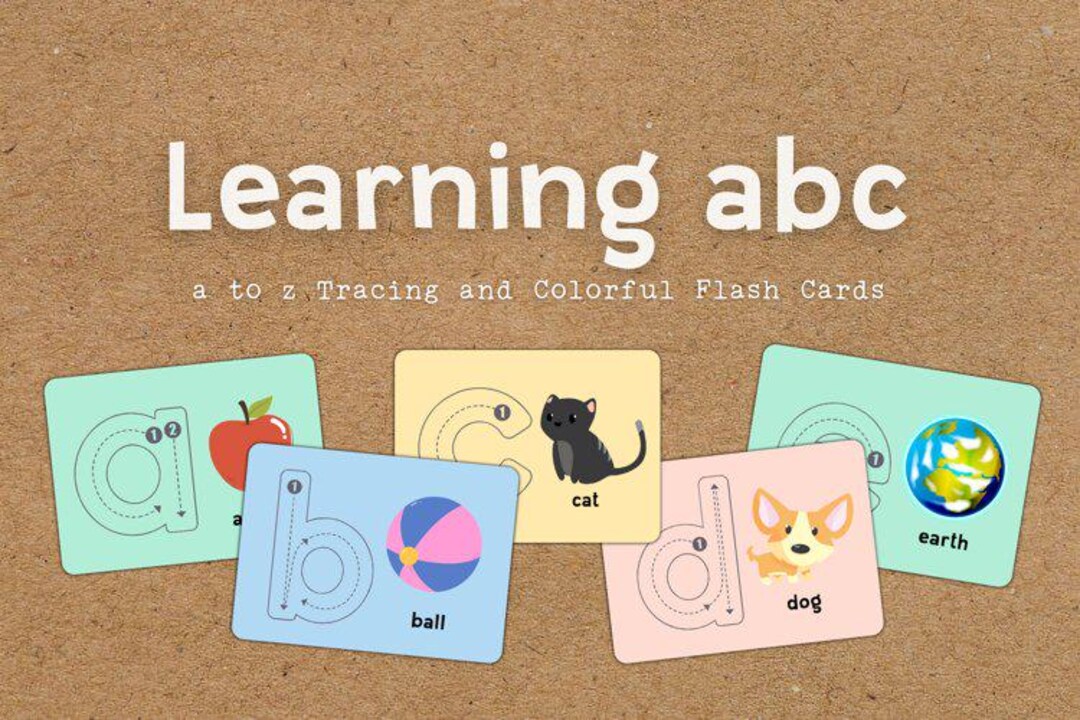 26 Alphabets a to Z Educational Flash Cards - Etsy