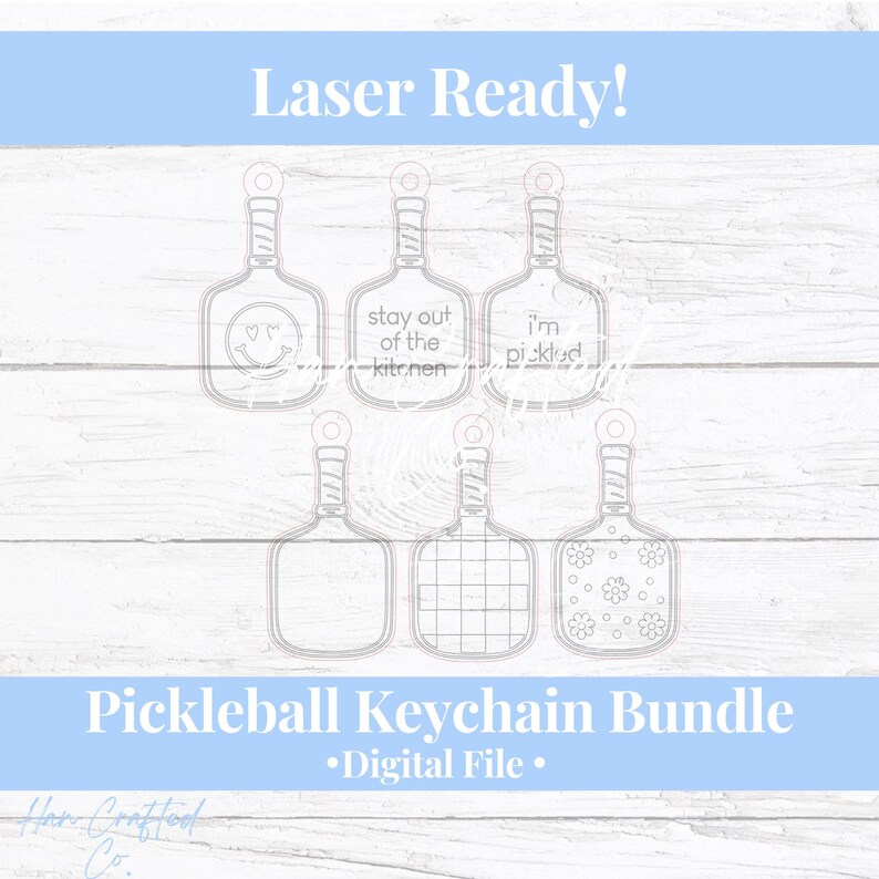 Pickleball Keychain Bundle SVG | Pickleball Keychain | Sport Keychain ...