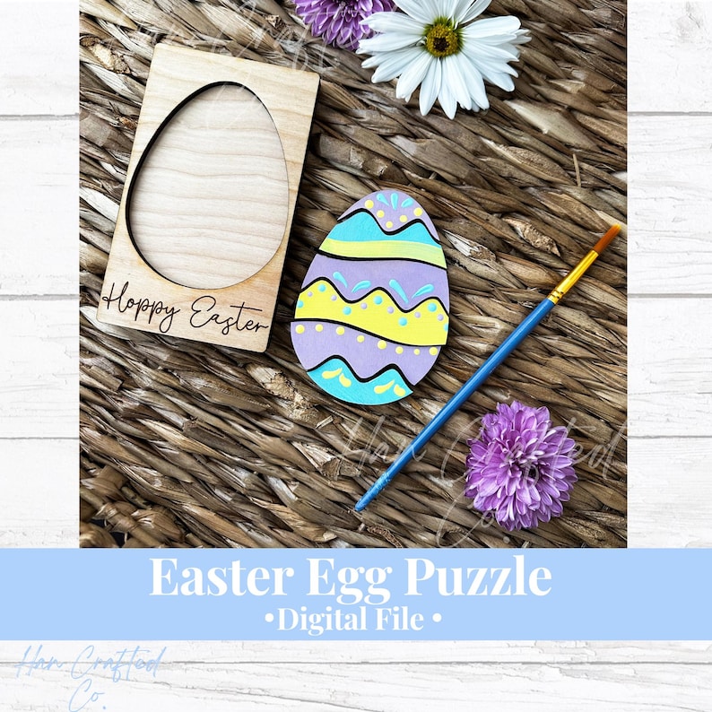 Easter Egg Puzzle SVG | Easter Activity | Easter Paint Activity Puzzle ...