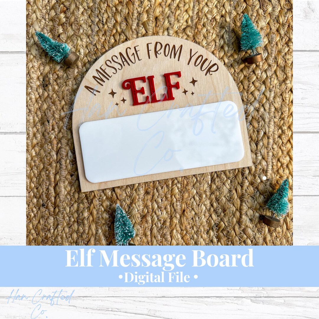 A Message From Your Elf SVG Elf Message Board SVG Elf Dry Erase SVG ...