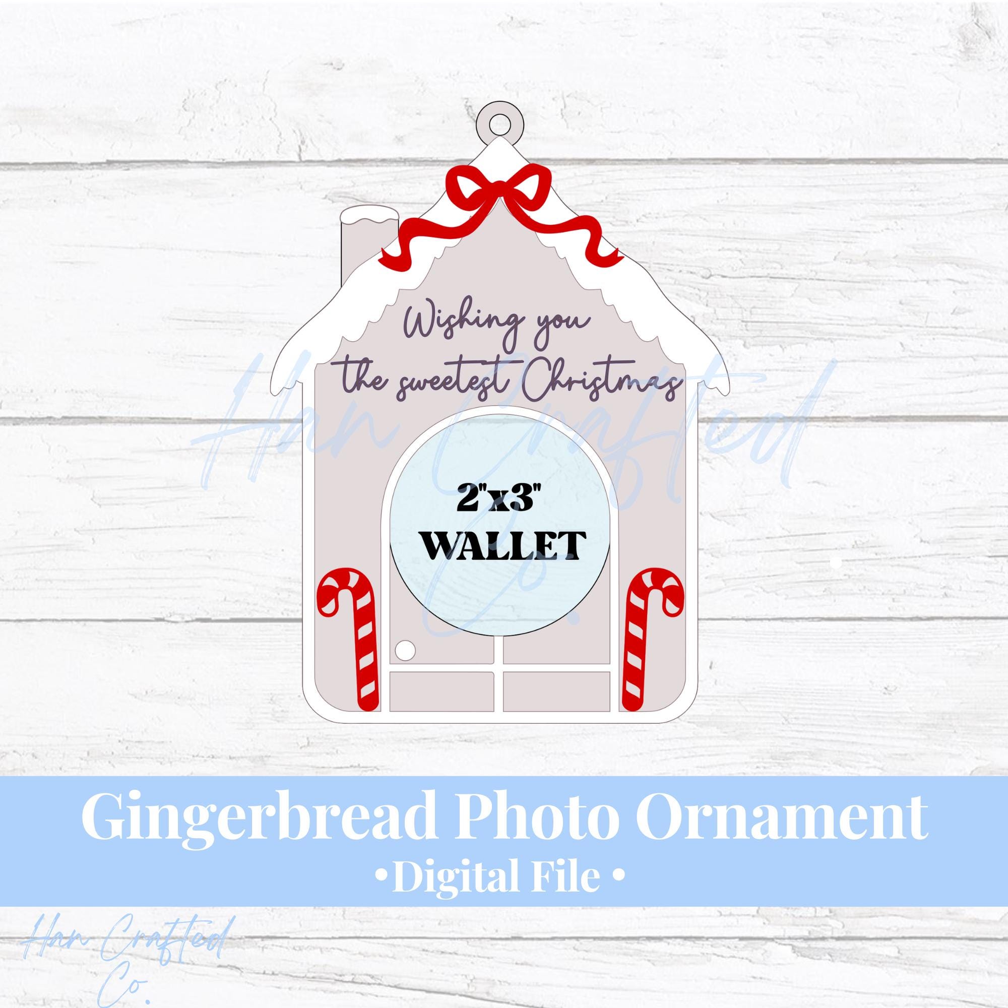 Gingerbread Picture Frame Ornament SVG | Christmas Picture Frame SVG ...