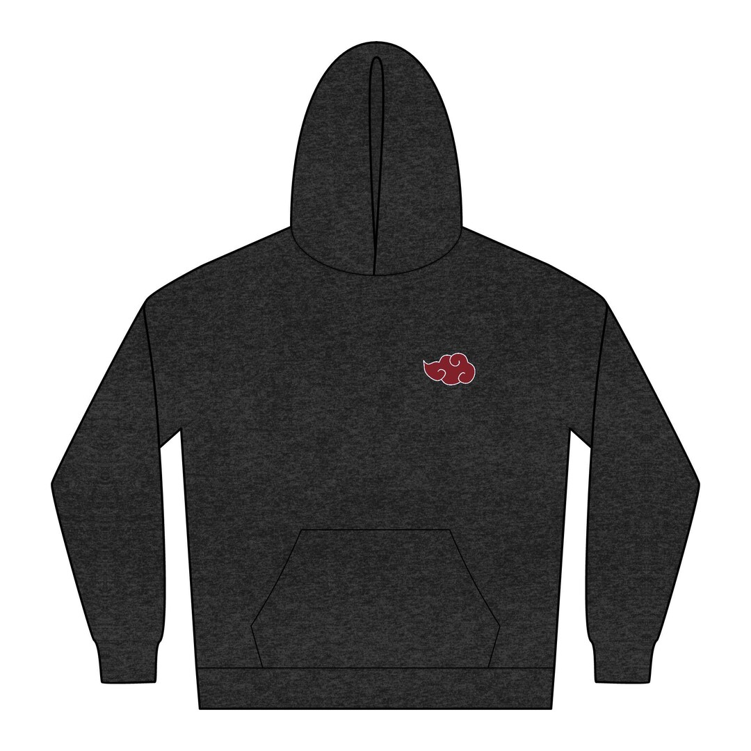 Naruto Akatsuki Relaxed Hoodie - Anime Uchiha Gym Sweatshirt, Cosplay ...