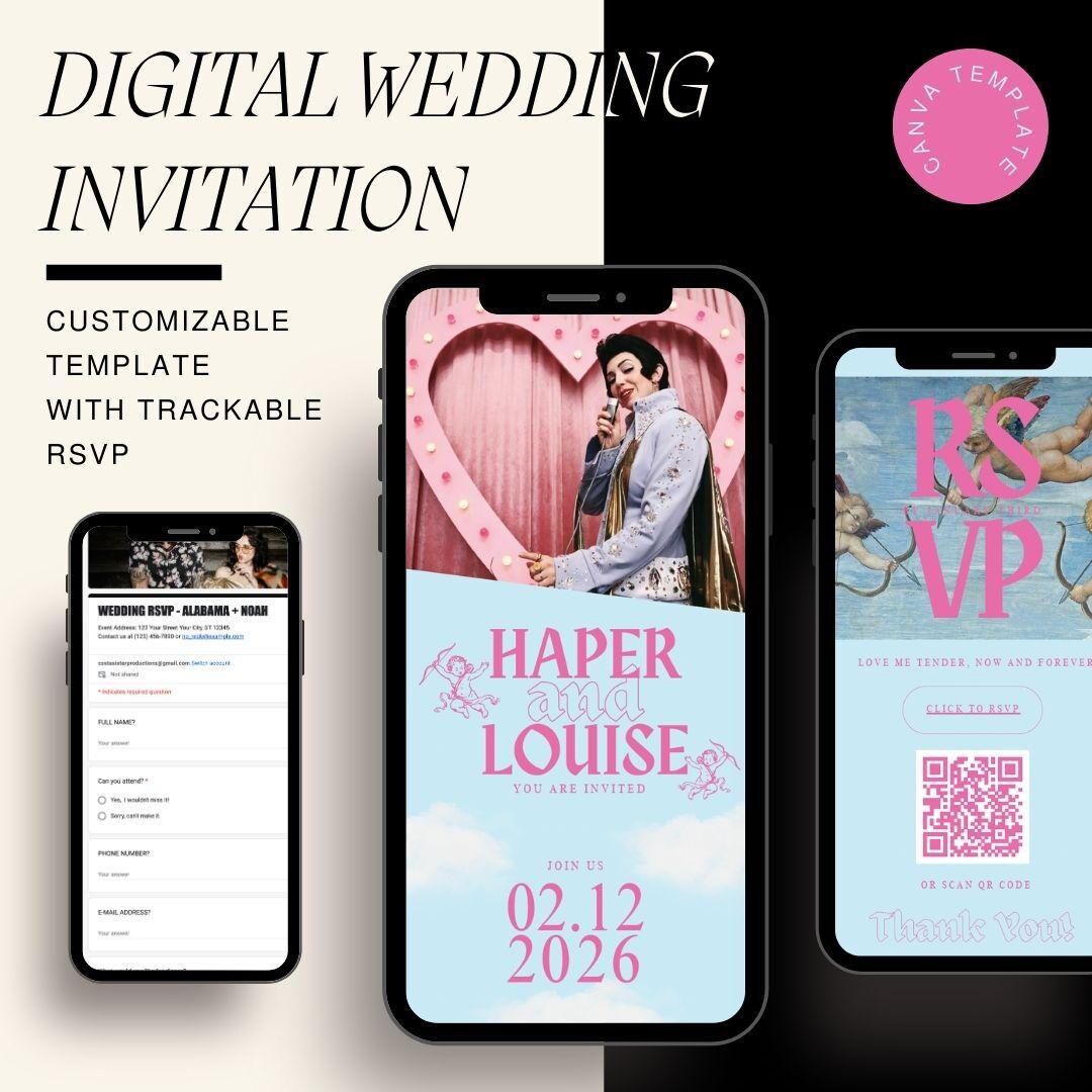 Digital Wedding Invitation With Trackable RSVP, Alternative ...