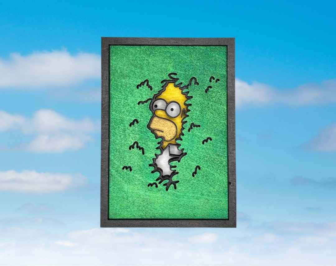 Laser Cut Layered Wall Art - Wood Layered Wall Hanging - Homer Hedge ...