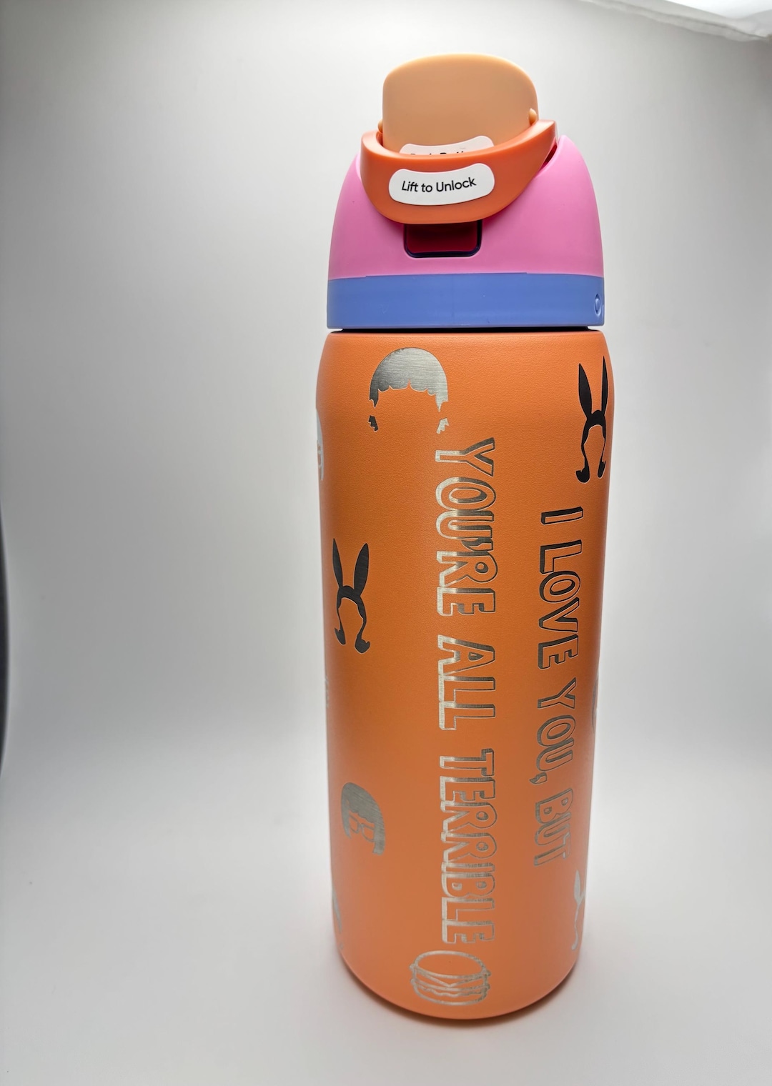 Bob's Burgers Belcher Family Owala Water Bottle, Custom Engraved Tina ...