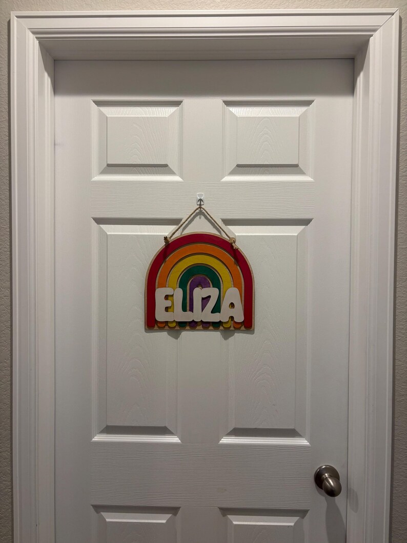 Personalized 3D Wood Rainbow Name Sign, Boho Nursery Decor - Etsy