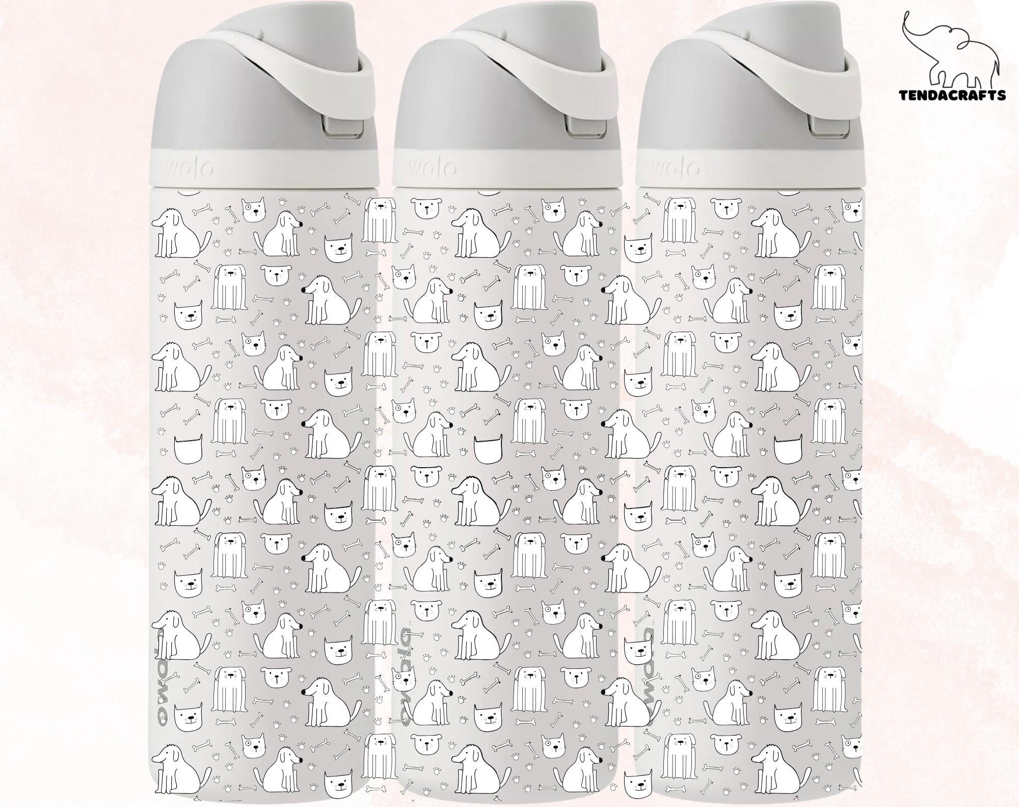 Laser Engraved Owala Water Bottle: Dog Lover Gift, Dog Patterns - Etsy