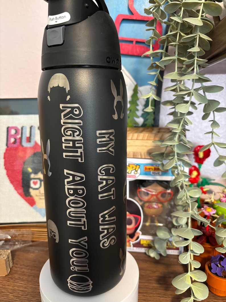 Bob's Burgers Belcher Family Owala Water Bottle, Custom Engraved Tina ...