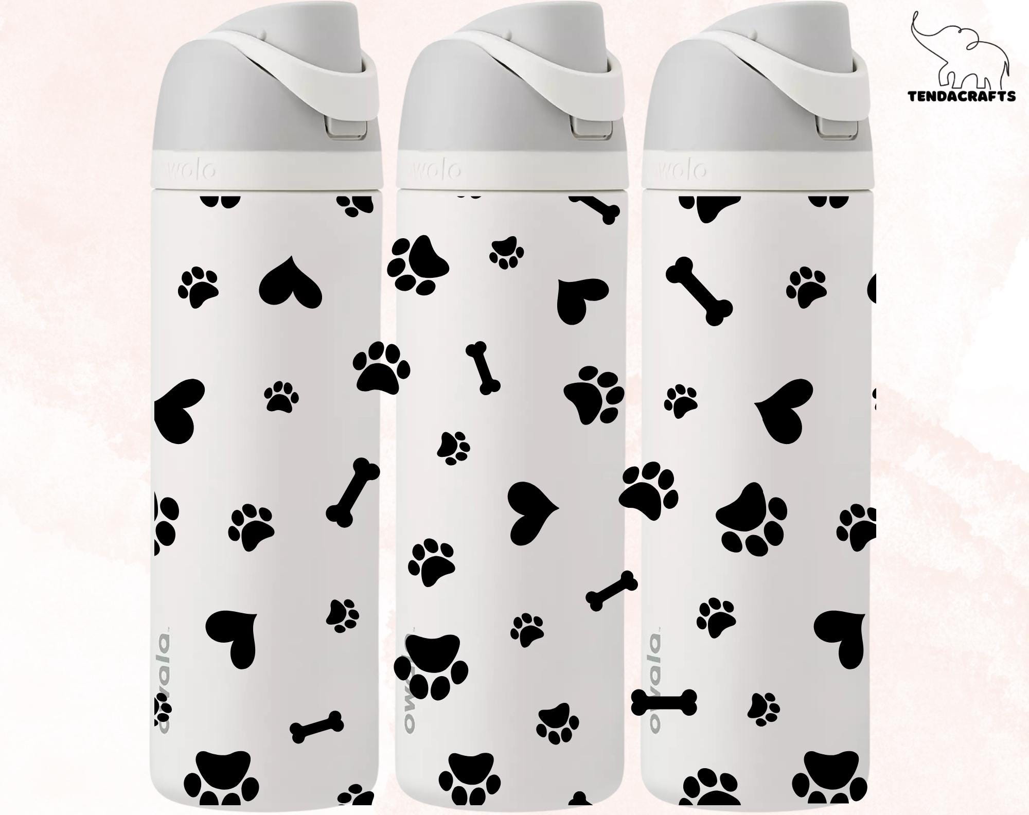 Laser Engraved Owala Water Bottle: Dog Lover Gift, Dog Patterns - Etsy