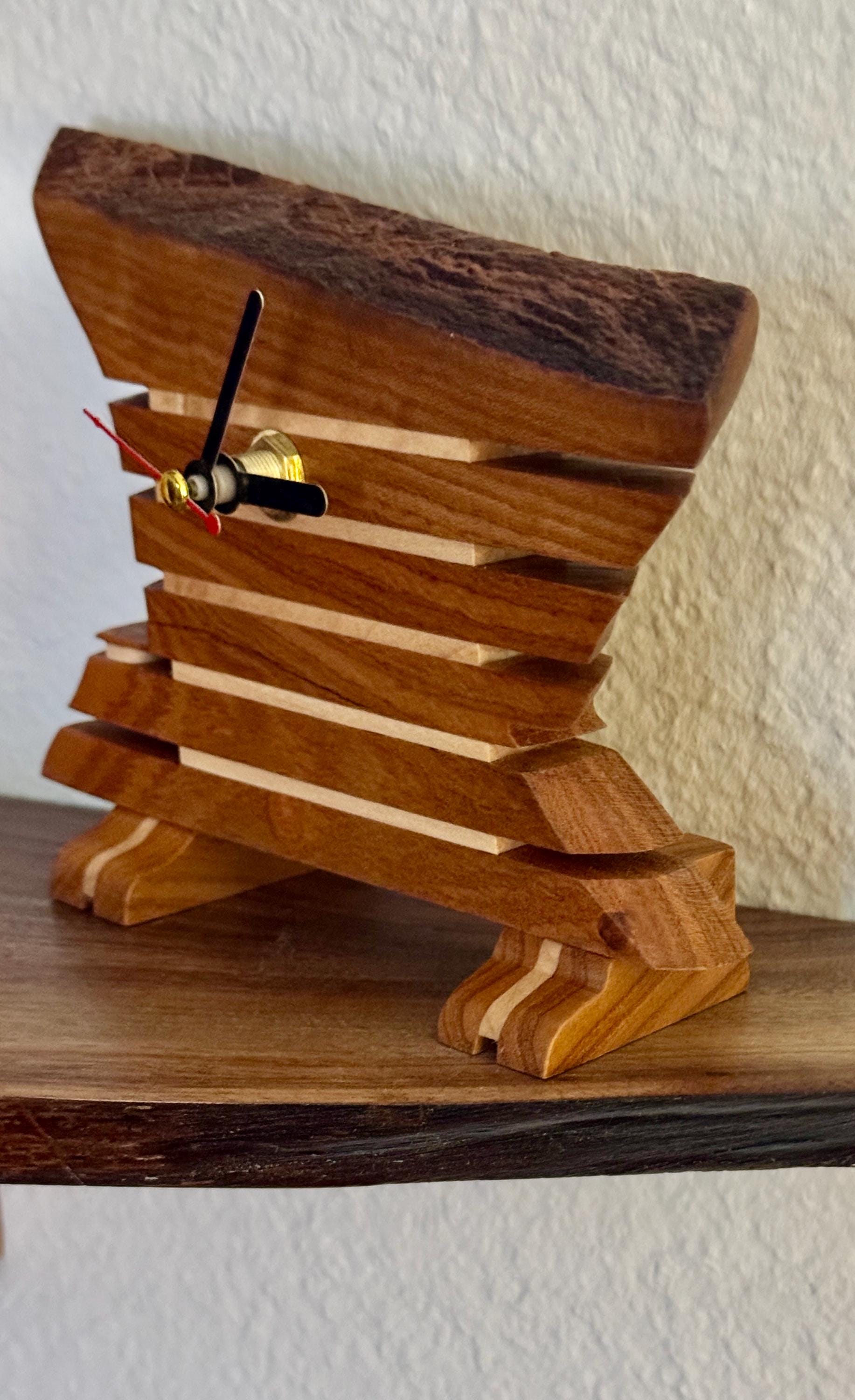 Custom Wooden Table Clock - Etsy