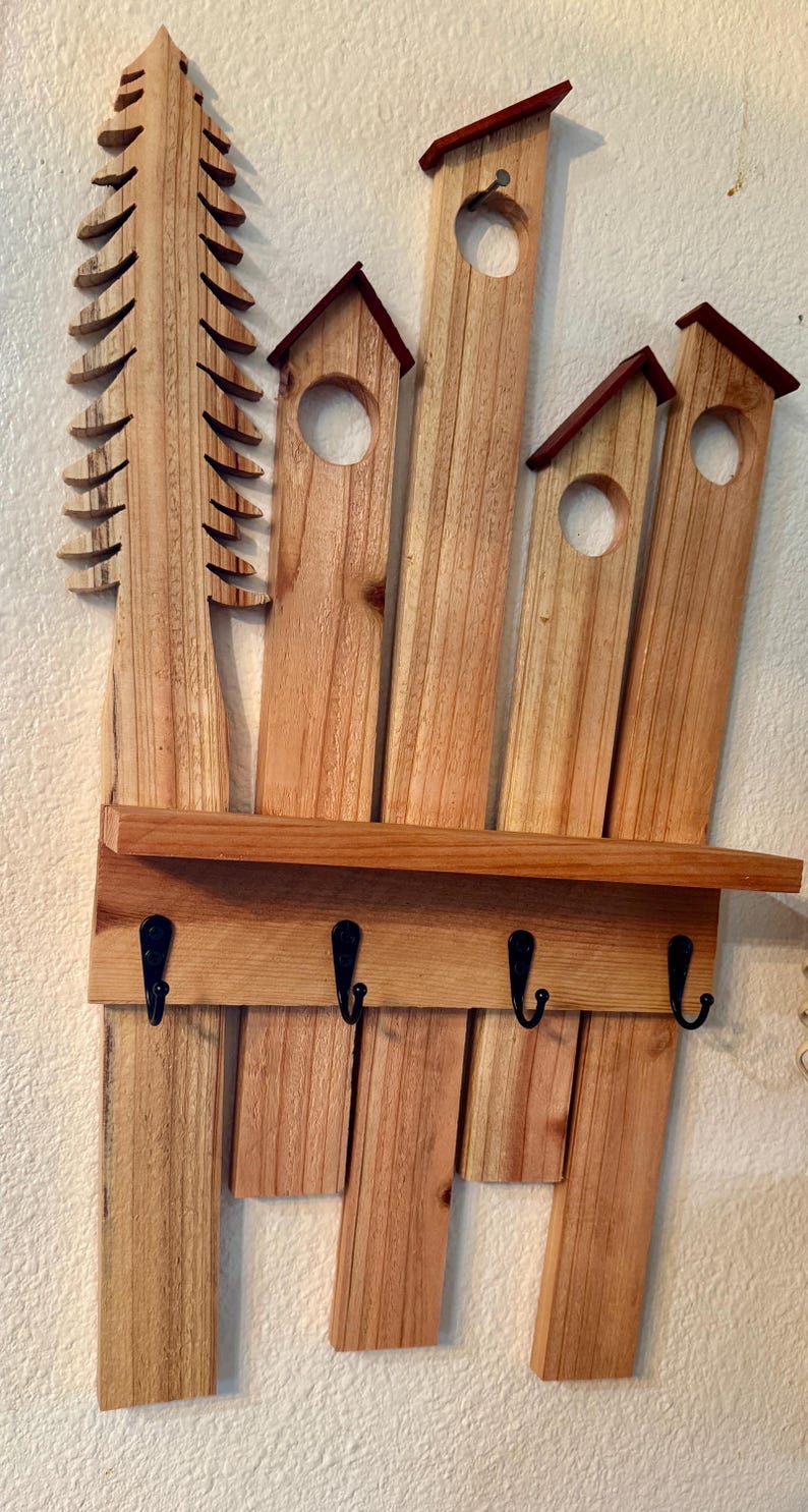 Rustic Key Holder Shelf - Etsy