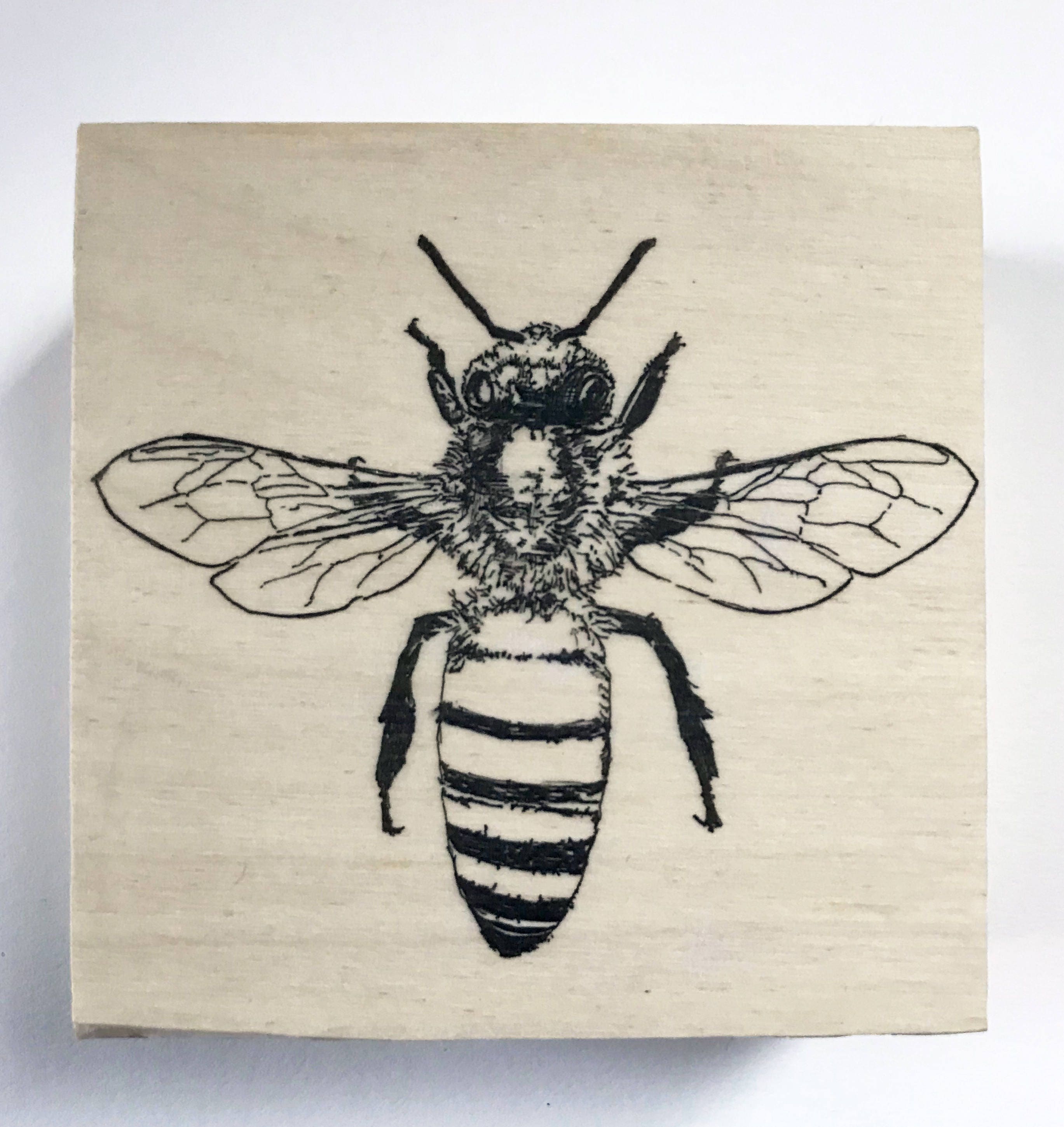 Honey Bee Decor Art Kitchen Art on Wood Wall Art Panel | Etsy