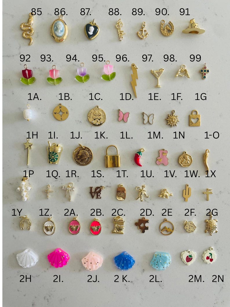 Custom Charm Necklace: Design Your Own Necklace - Etsy