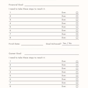 Goal Setting Planner: Printable Productivity Journal (PDF) - Etsy