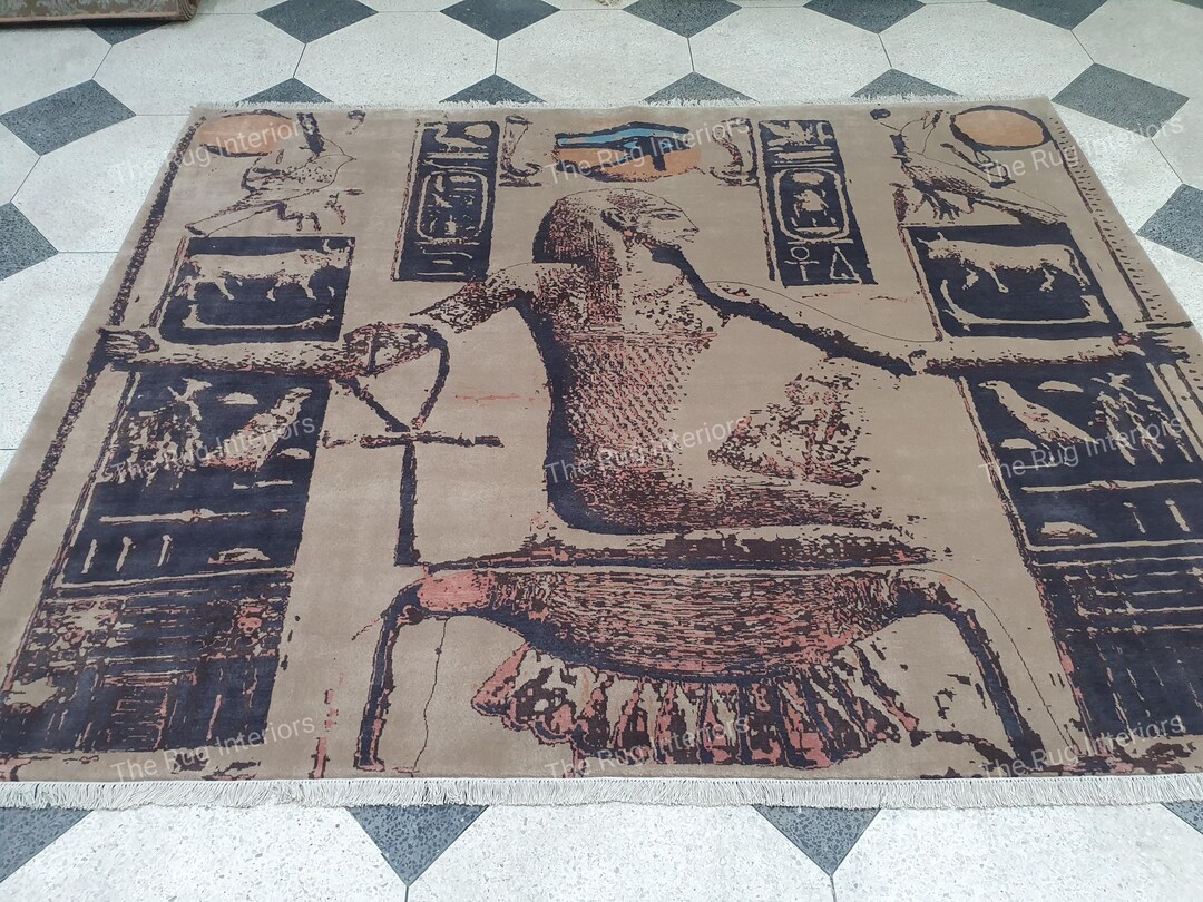 Hand Knotted Queen Wool Rug 8x10 Feet | Premium Quality Wool Designer ...