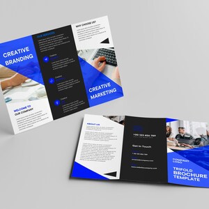 Folleto Tríptico Moderno Corporativo, Editable De Aspecto Profesional ...