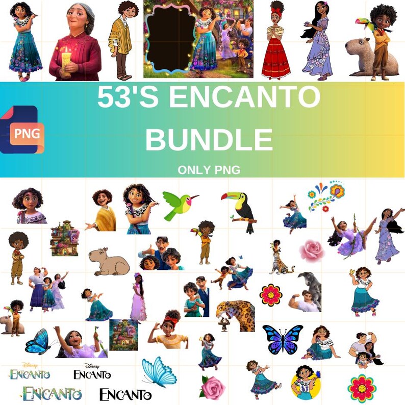 Encanto PNG, Encanto SVG, Encanto Clipart, Vibrant Images for Encanto ...