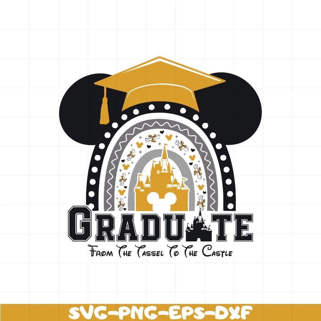 Disney Graduation Svg, Graduate PNG, Castle Graduation Design, Senior ...