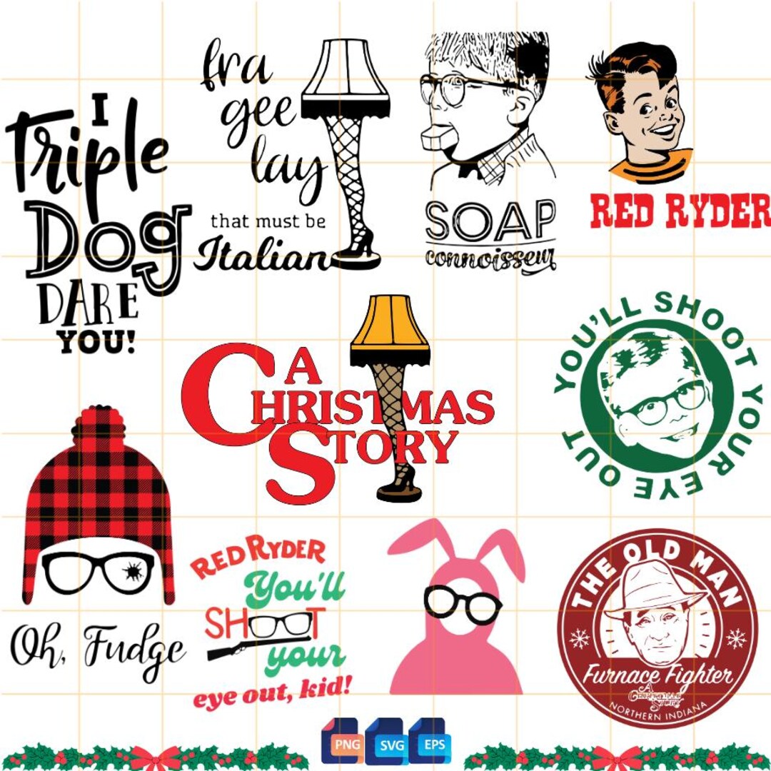 Story Bundle SVG Christmas Movie Files for Cricut, Merry Christmas Png ...