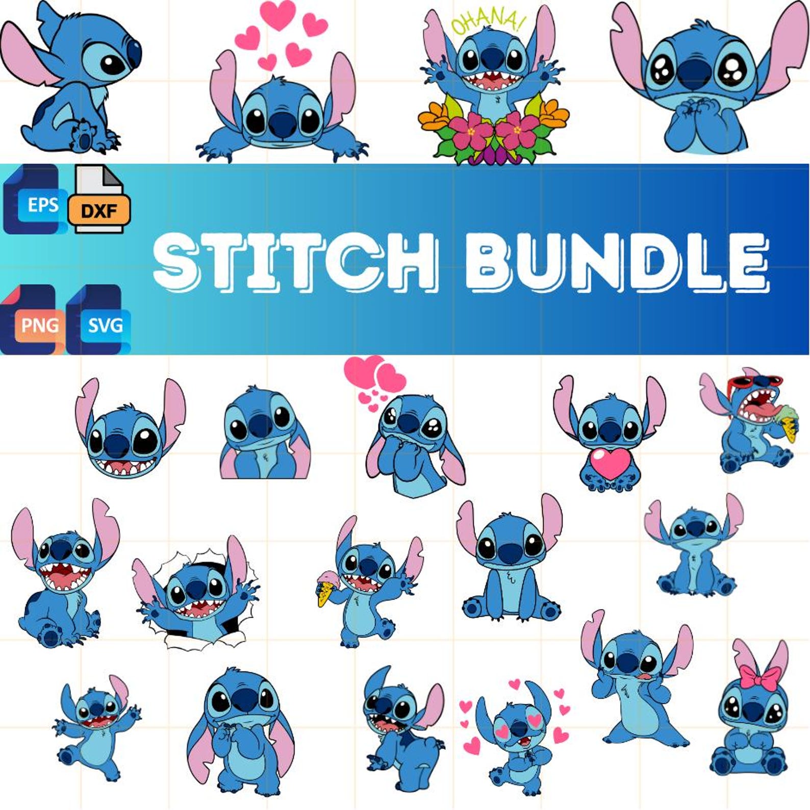 Layered Stitch SVG Bundle: Cricut & Silhouette Cut Files (digital ...