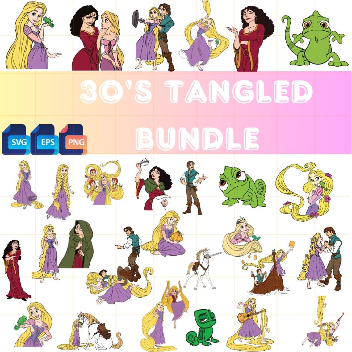 Tangled Svg Bundle, Rapunzel Svg, Tangled Svg, Cut Files for Cricut ...